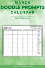 March Drawing Challenge with FREE Printable!