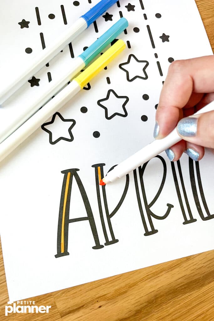 Printable April Bullet Journal 2021 (Works for Any Year)