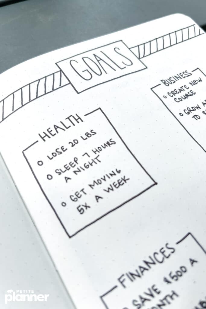 Bullet Journal Goals Pages MADE EASY to help you reach any goal!
