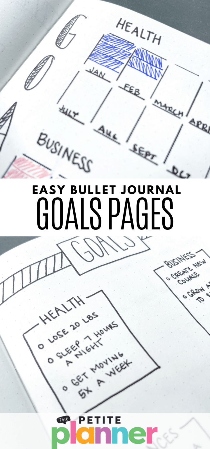 Bullet Journal Goals Pages MADE EASY to help you reach any goal!