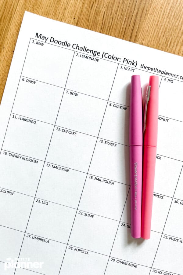 MAY Doodle Challenge with FREE Printable Drawing Page