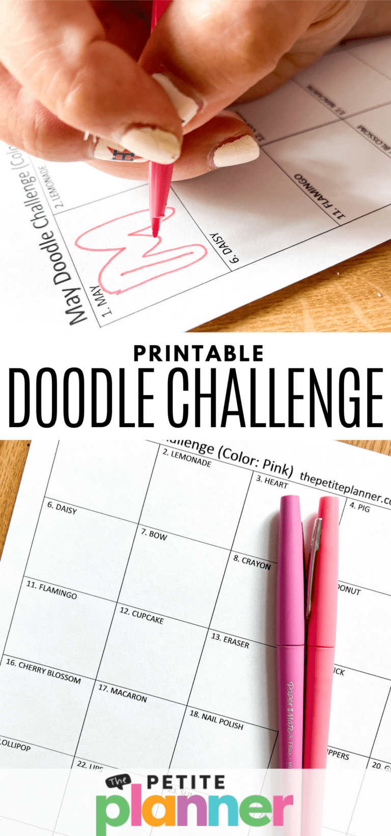 MAY Doodle Challenge with FREE Printable Drawing Page