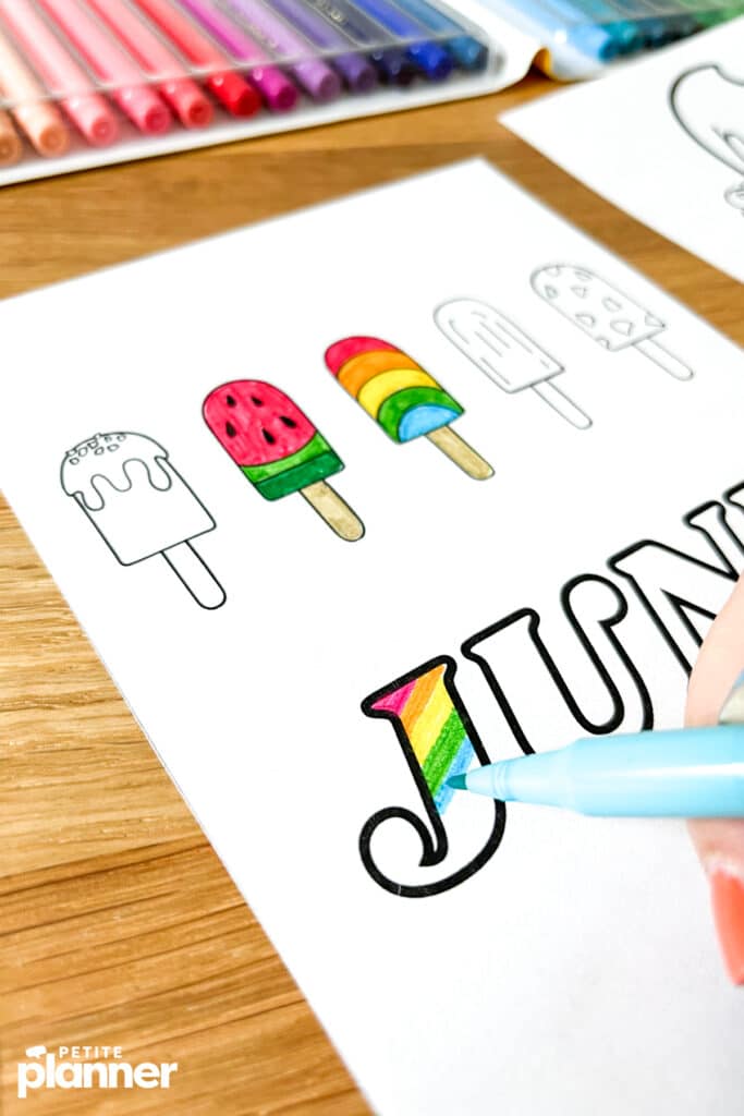 Summer Themed June Bullet Journal Printable (Great for Any Year!)