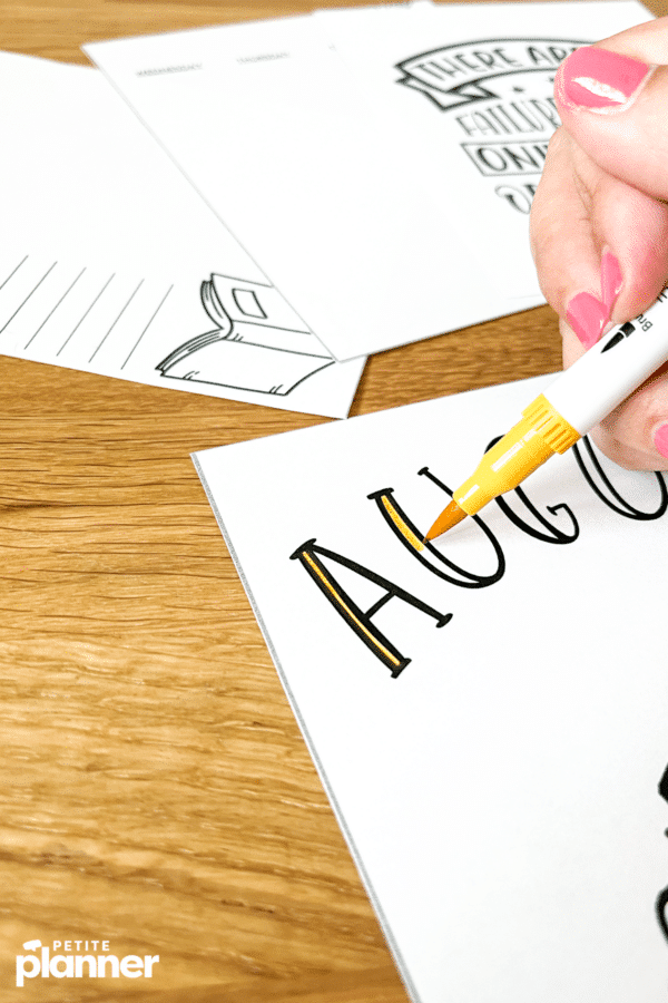 Printable August Bullet Journal 2021 (Undated) (Works for Any Year)