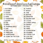 OCTOBER Doodle Challenge with FREE Printable Drawing Page