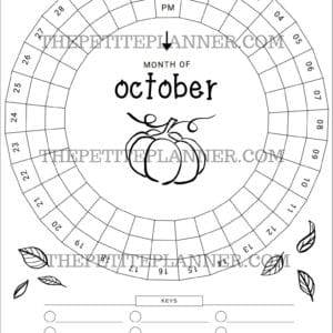 Printable October Bullet Journal 2021 (Undated) (Works for Any Year)