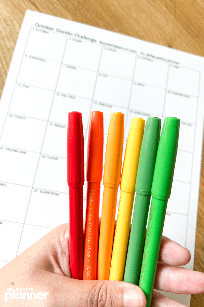 OCTOBER Doodle Challenge with FREE Printable Drawing Page