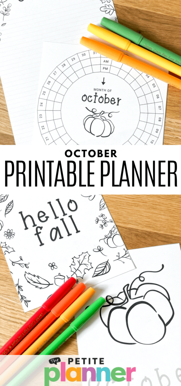Printable October Bullet Journal 2021 (Undated) (Works for Any Year)