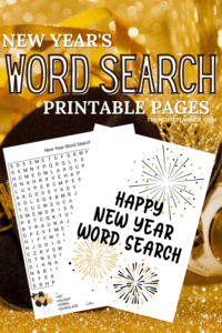 New Years Word Search Printable for New Year's Eve Celebration!