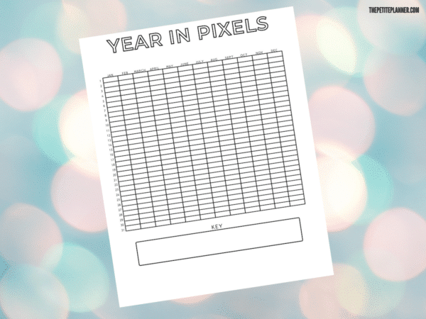 Year in Pixels Chart ⋆ The Petite Planner