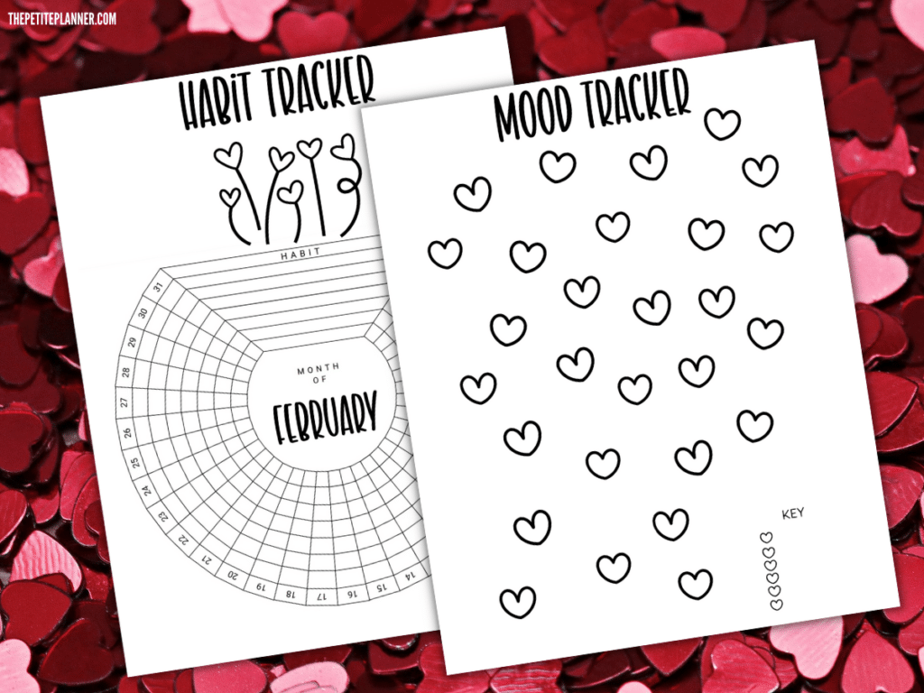 Printable February Bullet Journal 2022 (Undated) (Works for Any Year)