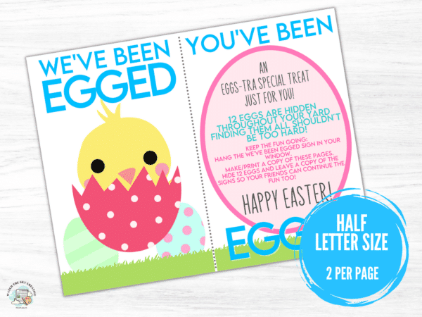 Printable You've Been Egged Signs ⋆ The Petite Planner