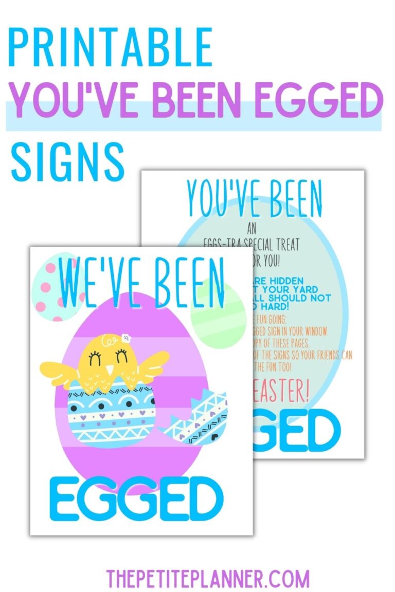 You've Been Egged Sign Printable ⋆ The Petite Planner