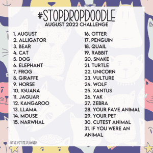 Monthly Drawing Challenge (Free Printables)