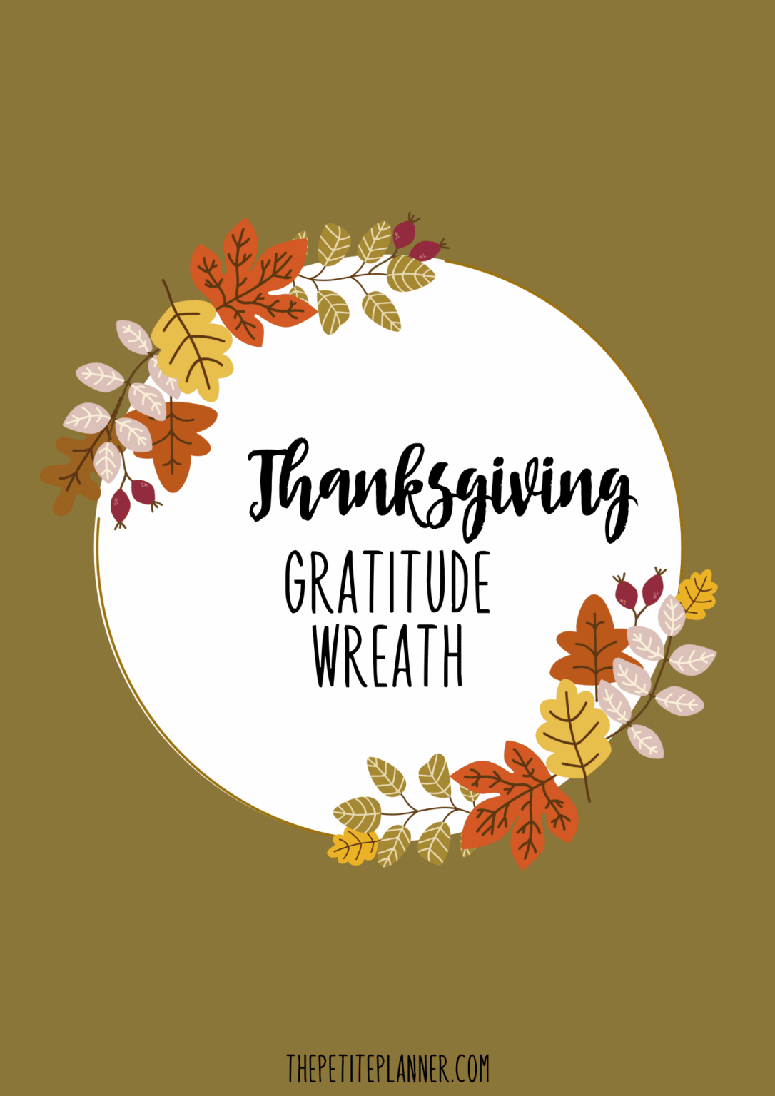 DIY Thankful Wreath Printable - Easy Gratitude Craft