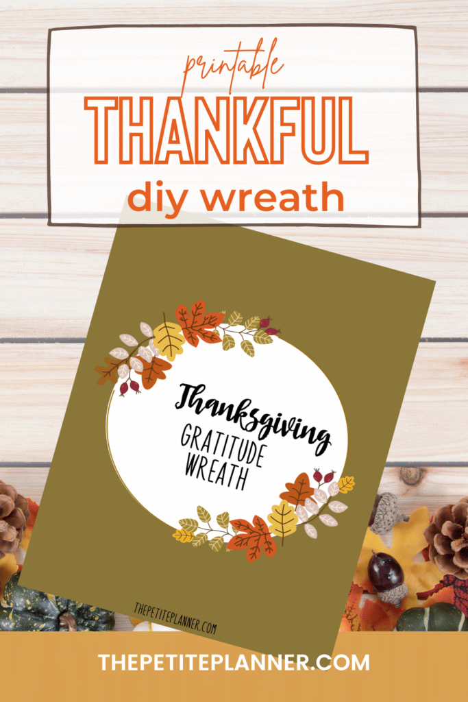 DIY Thankful Wreath Printable - Easy Gratitude Craft