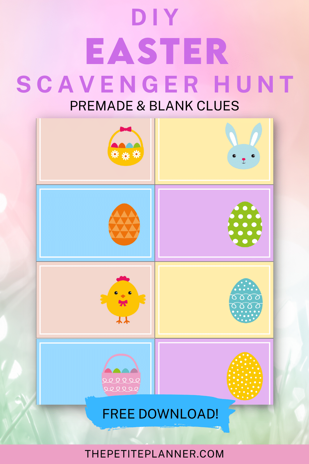 Free Printable Easter Scavenger Hunt Clues!