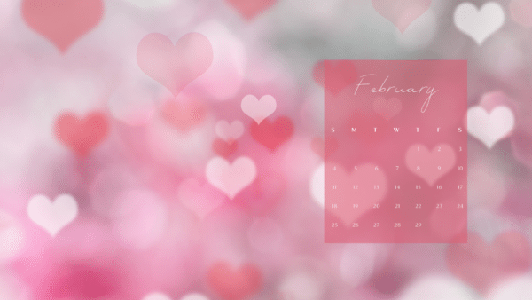 Free February Wallpaper for Desktop & Phones!