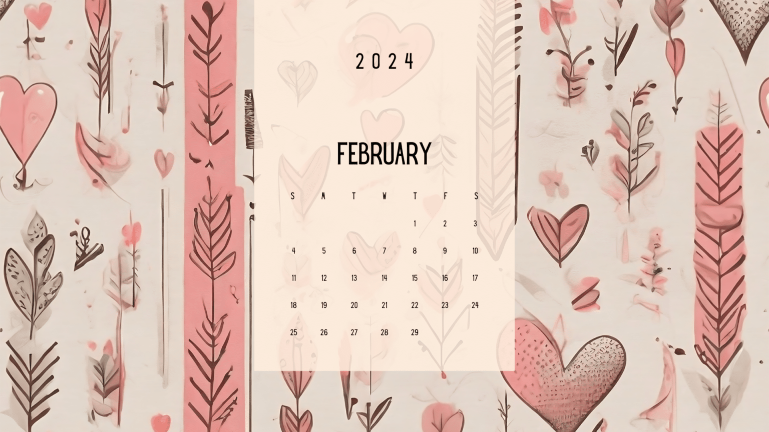 Free February Wallpaper for Desktop & Phones!