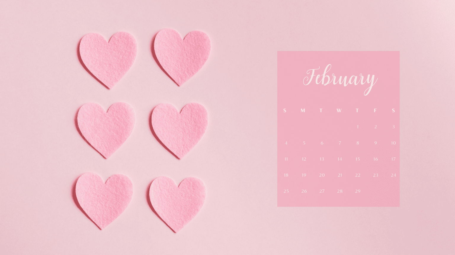 Free February Wallpaper for Desktop & Phones!