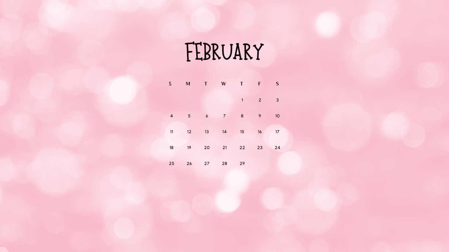 Free February Wallpaper for Desktop & Phones!