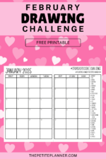 February Drawing a Day Challenge with FREE Printable