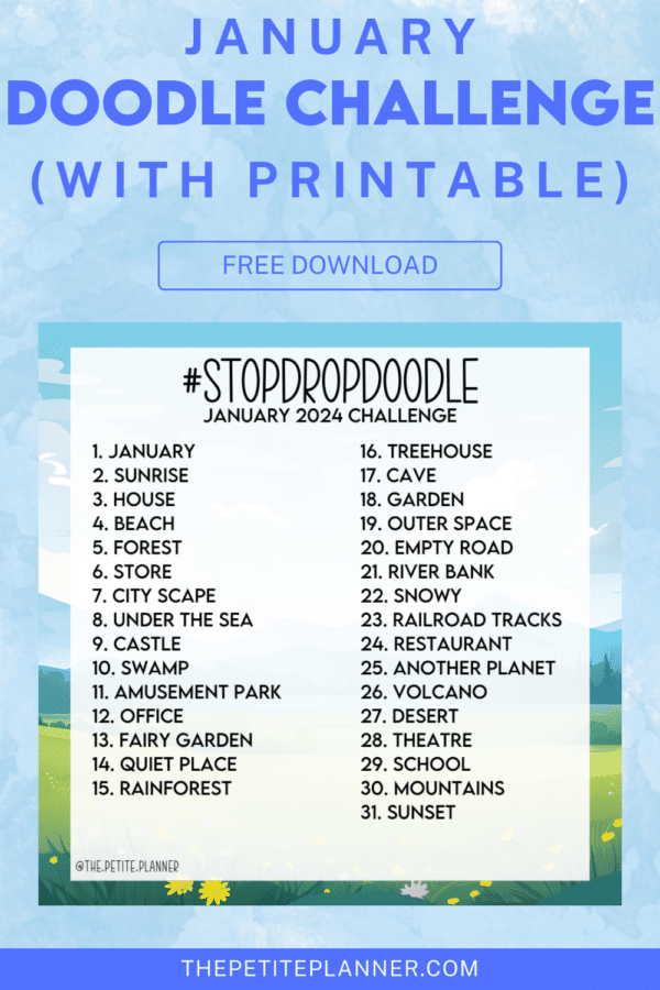 January Doodles Challenge ⋆ The Petite Planner