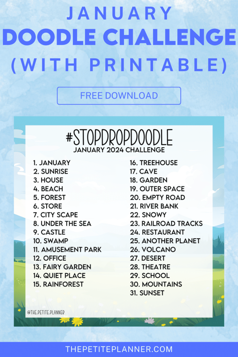 January Doodles Challenge ⋆ The Petite Planner