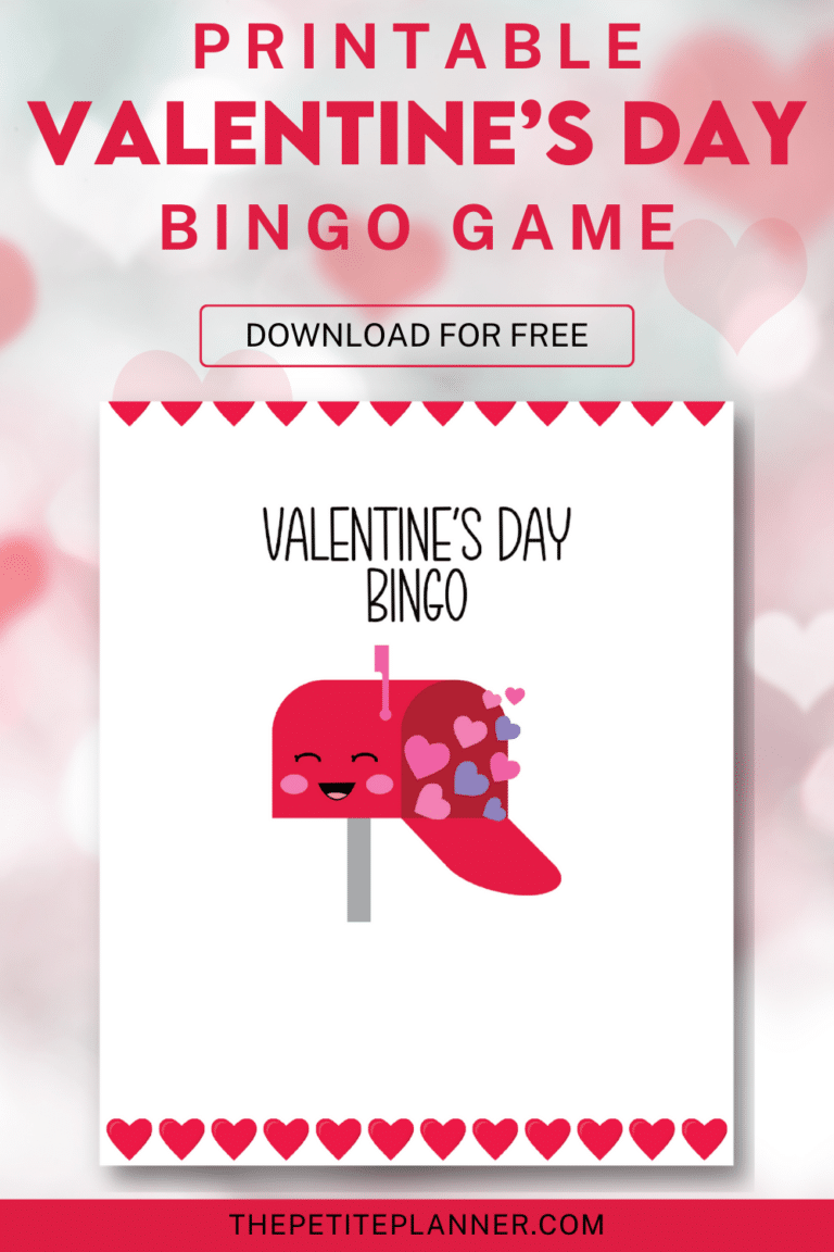 Free Printable Valentine Bingo Game (24 Cards for Class Parties!)