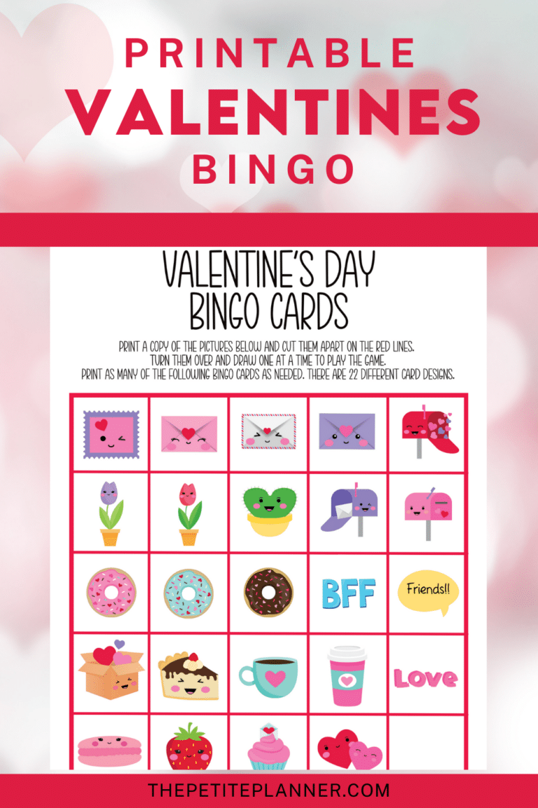Free Printable Valentine Bingo Game (24 Cards for Class Parties!)