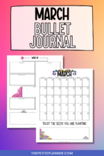 Printable March Bullet Journal (Calendar, Habit Tracker & More!)