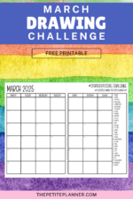 March Drawing Challenge with FREE Printable!