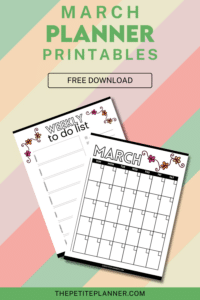 Printable March Bullet Journal (Calendar, Habit Tracker & More!)