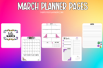 Printable March Bullet Journal (Calendar, Habit Tracker & More!)