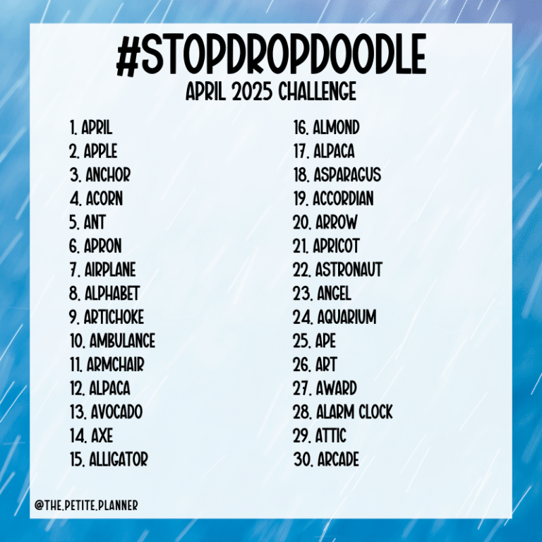 April Doodle Challenge (with Free Printable)
