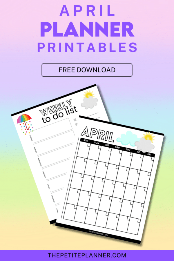Printable April Bullet Journal (Calendar, Habit Tracker & More!)