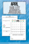 Printable April Bullet Journal (Calendar, Habit Tracker & More!)