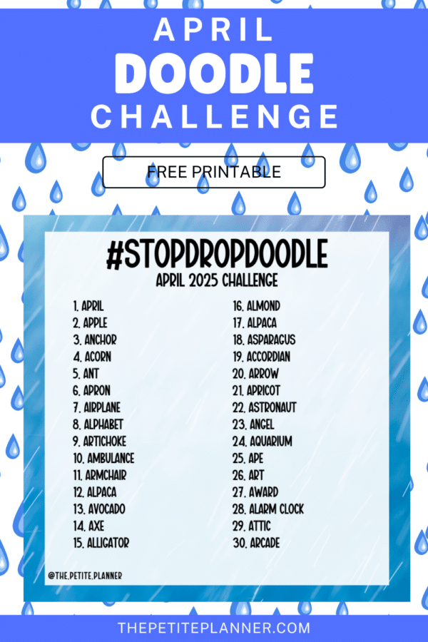 April Doodle Challenge (with Free Printable)