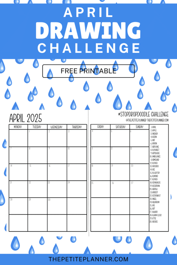 April Doodle Challenge (with Free Printable)