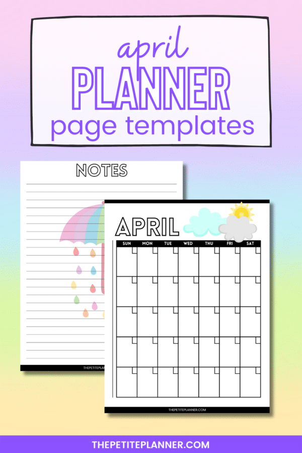 Printable April Bullet Journal (Calendar, Habit Tracker & More!)