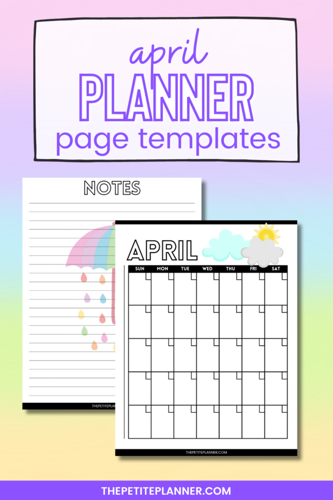 Printable April Bullet Journal (Calendar, Habit Tracker & More!)