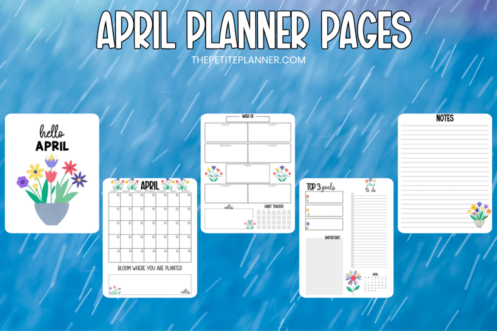 Printable April Bullet Journal (Calendar, Habit Tracker & More!)