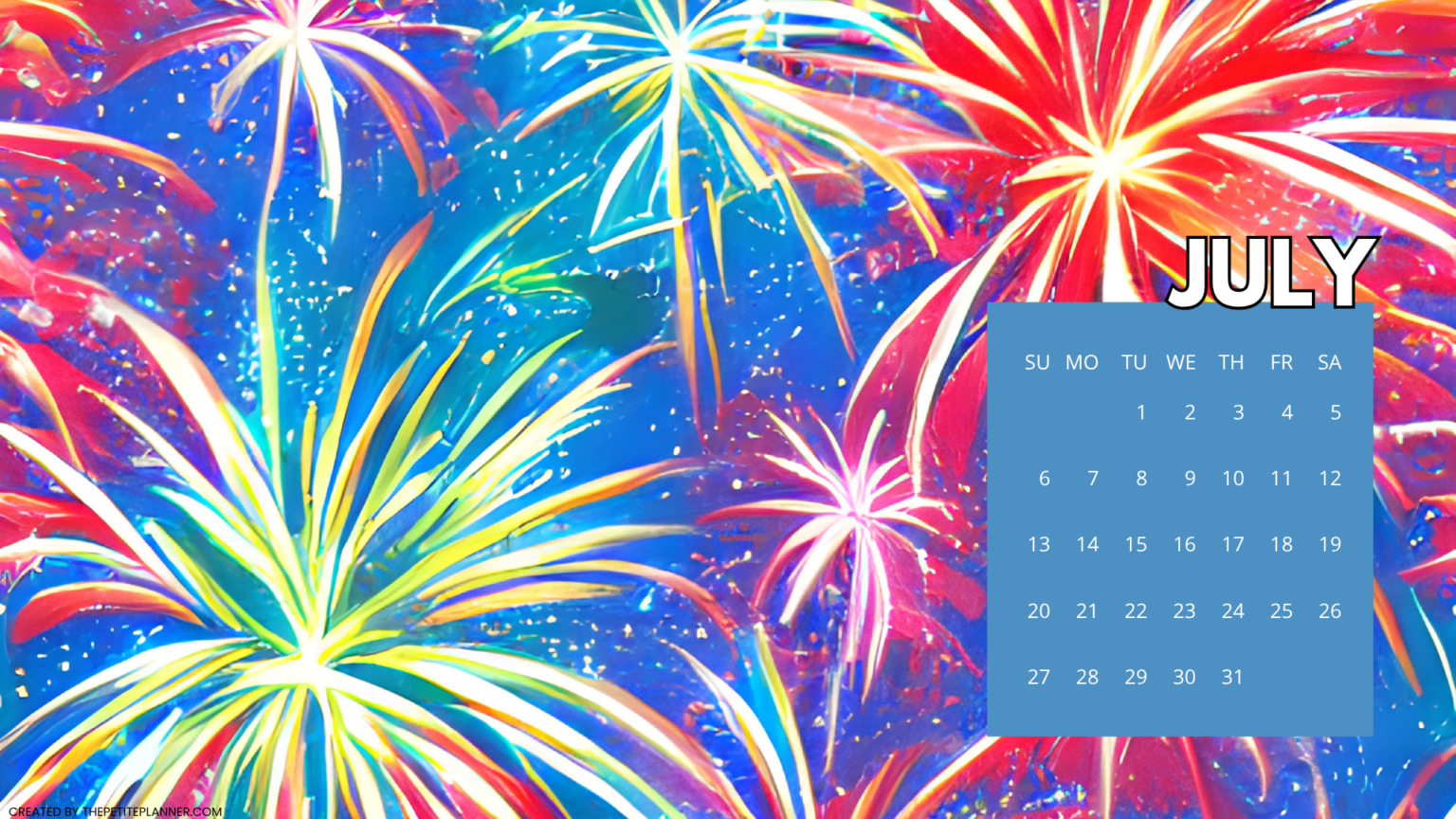 Free July Background & Wallpaper for Your Computer!