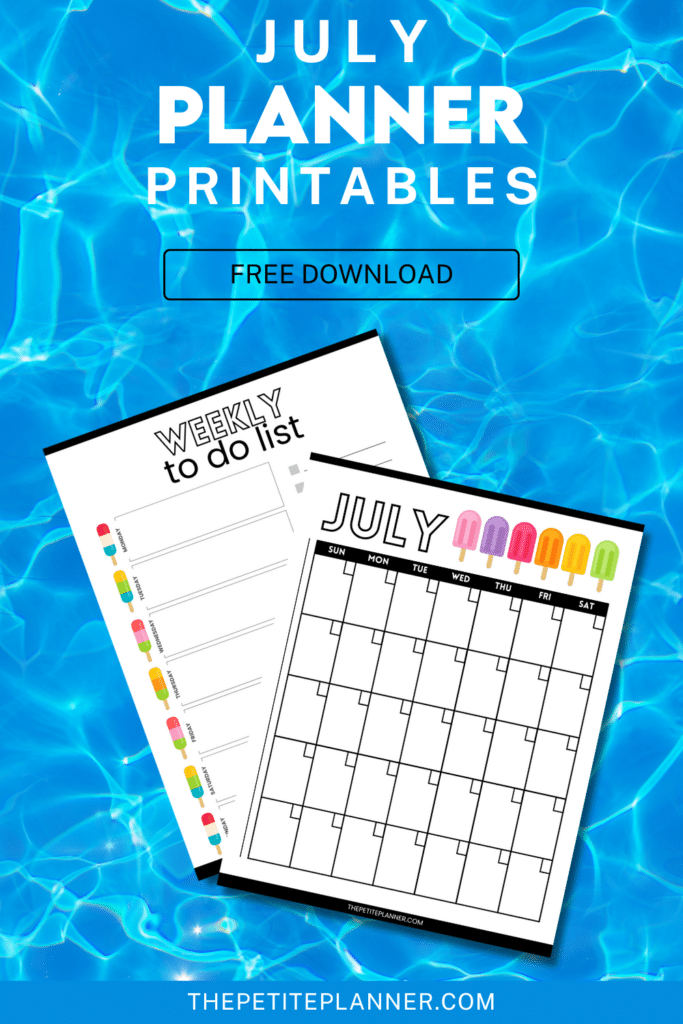 Printable July Bullet Journal (Calendar, Habit Tracker & More!)