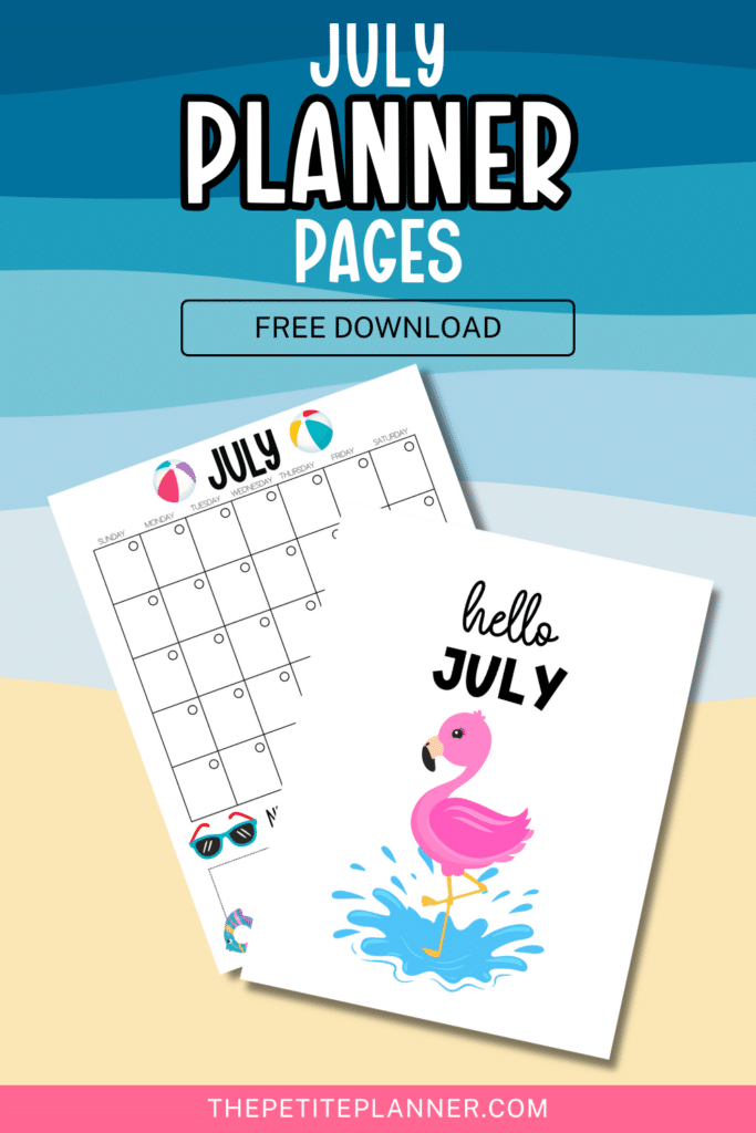 Printable July Bullet Journal (Calendar, Habit Tracker & More!)