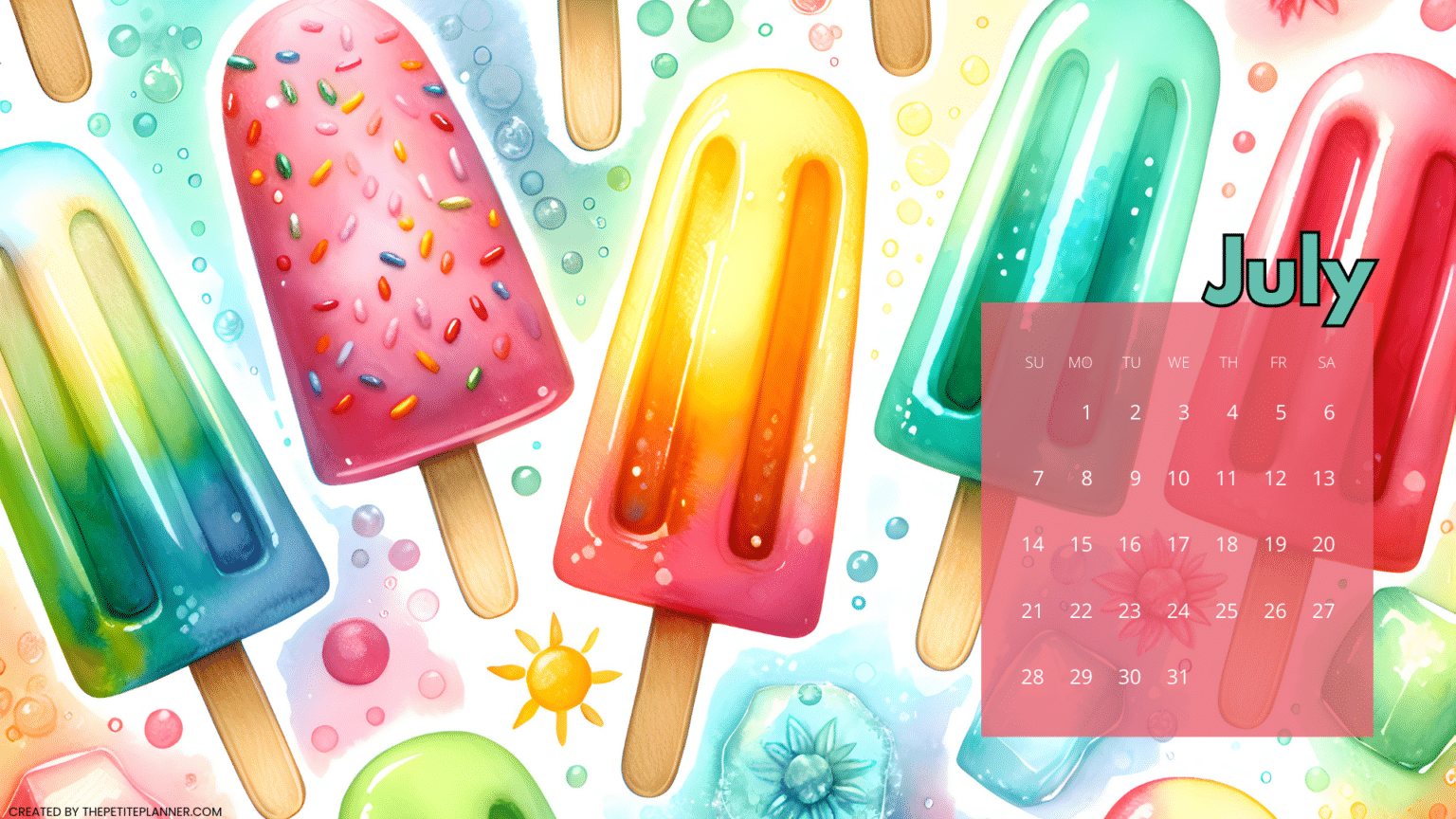 Free July Background & Wallpaper for Your Computer!