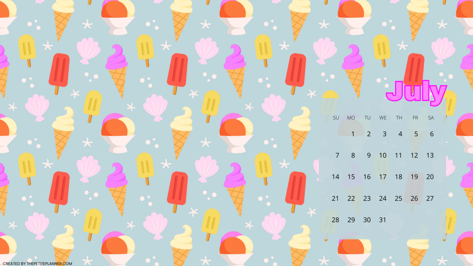 Free July Background & Wallpaper for Your Computer!