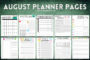 Printable August Bullet Journal (Calendar, Habit Tracker & More!)