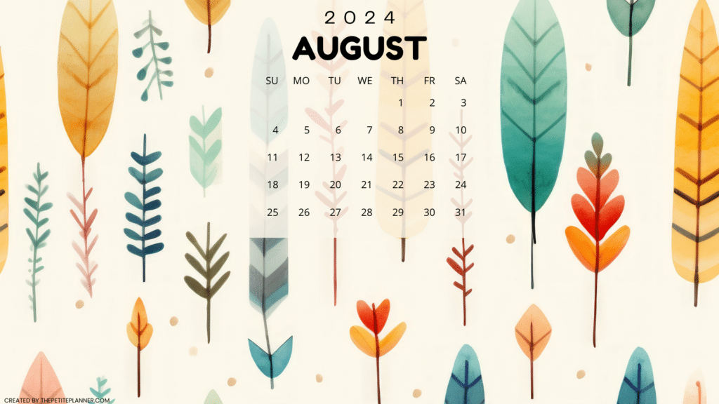 Free August Wallpaper (Desktop)