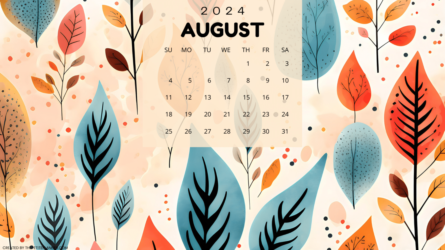 Free August Wallpaper (Desktop)